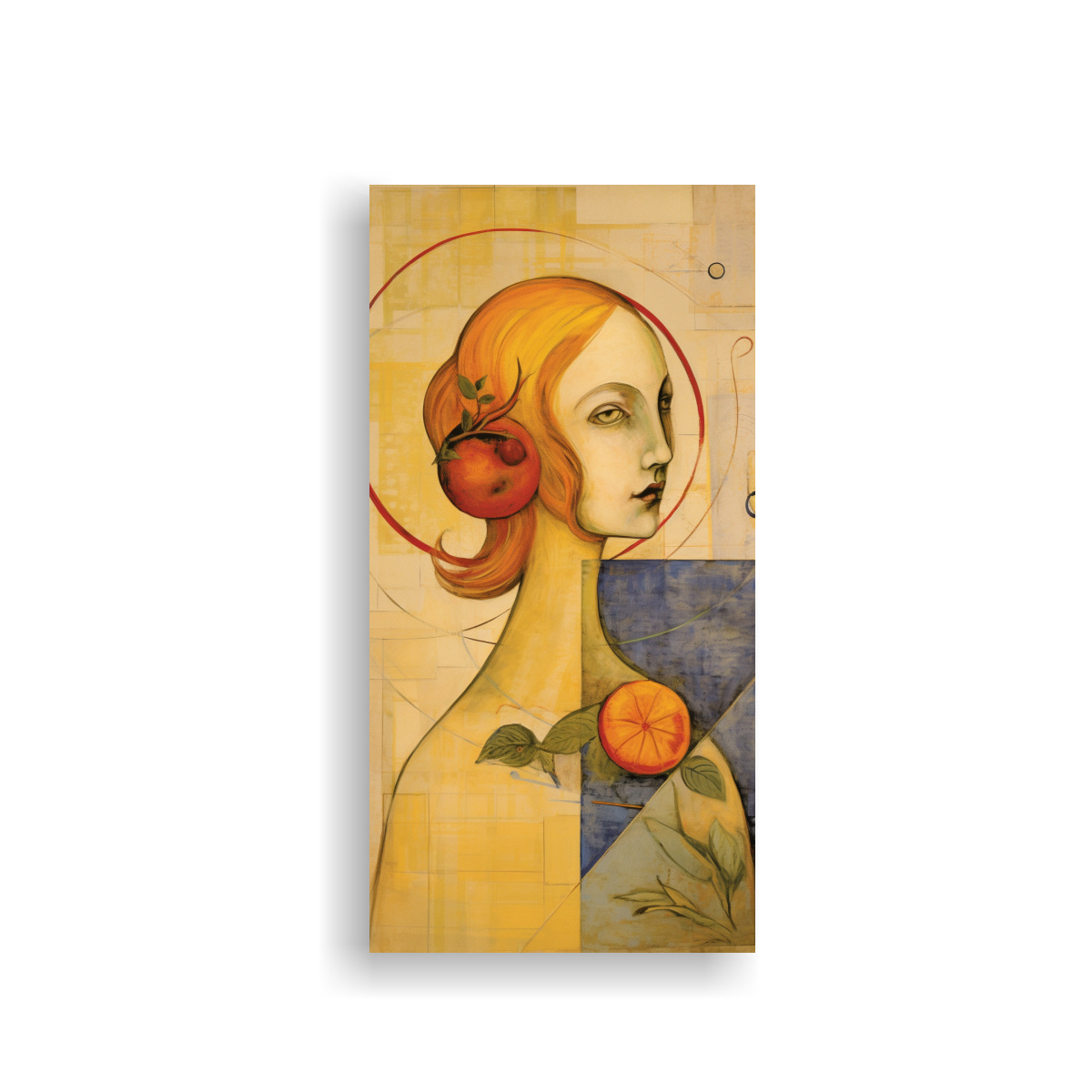 Cuadro Minimalista Con Líneas Curvas En Lienzo Creativo Estrellado - DecoCuadros