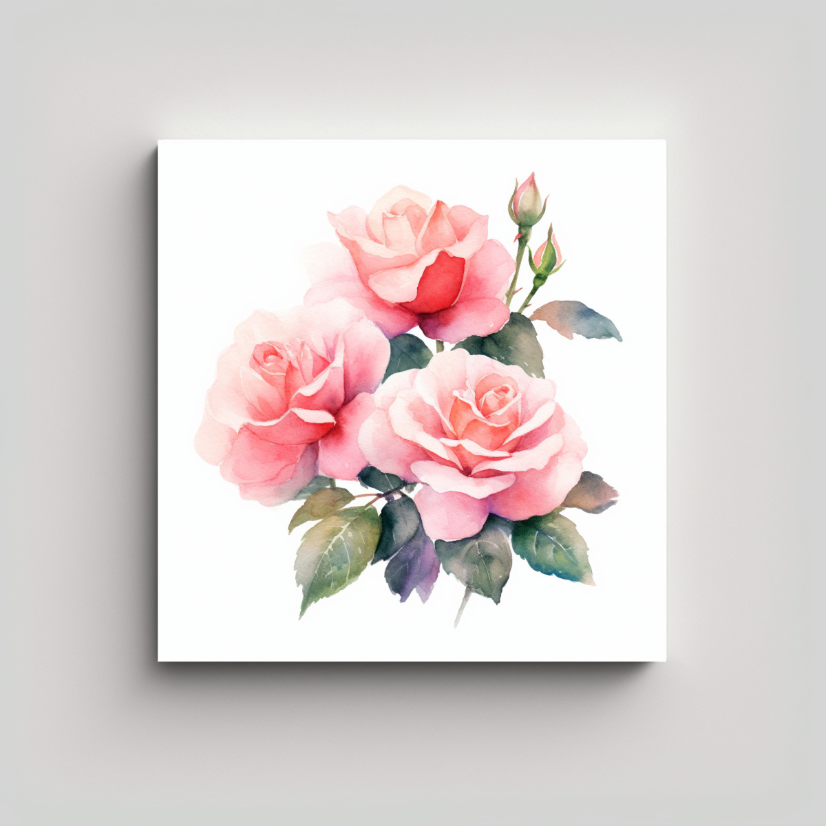 Cuadro Decorativo Rosa De Intensidad - Impresión En Tela De Alta Calidad - Decocuadros