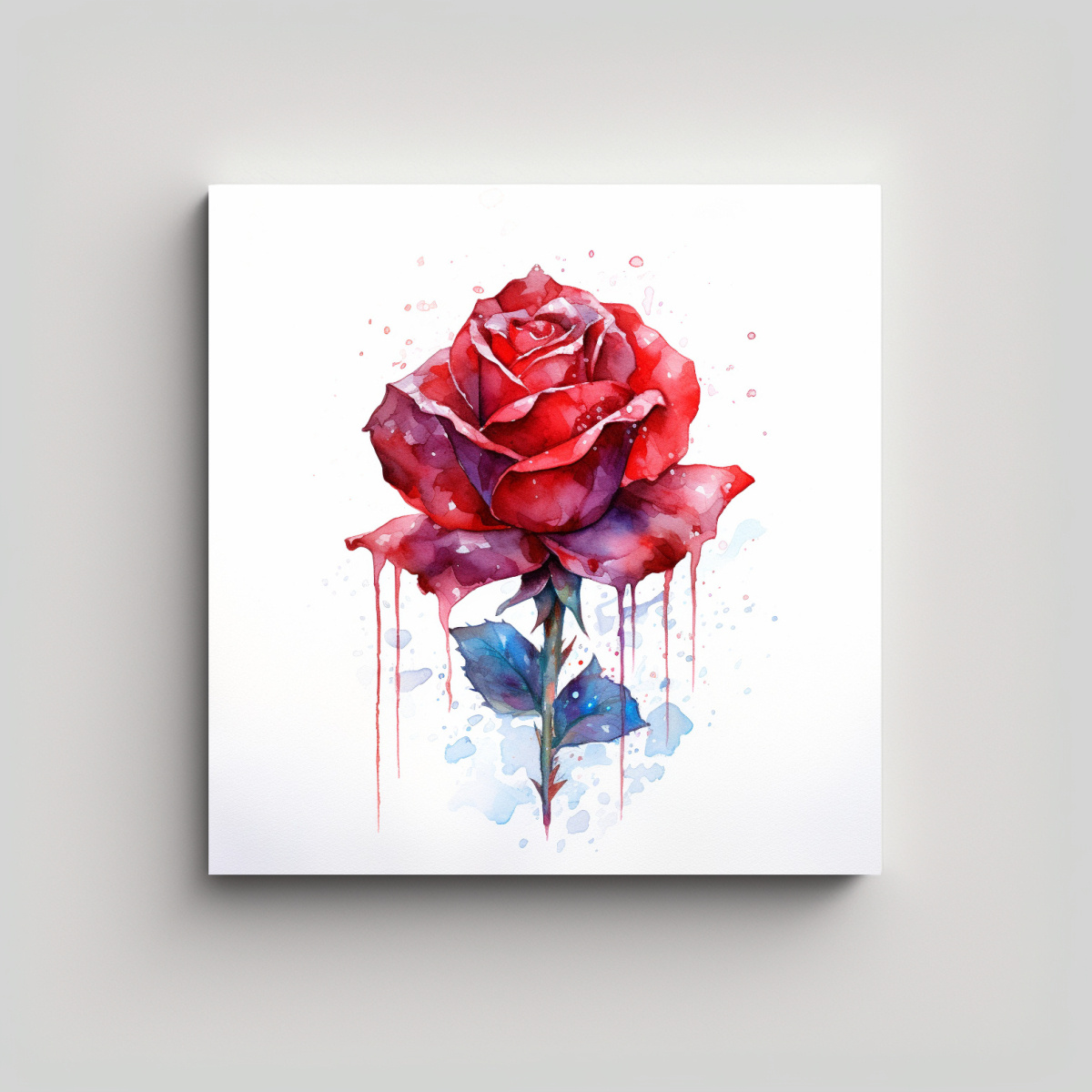 Cuadro Decorativo Rosa Roja En Cristal Rubí: Arte De Movimiento Actual Y Estilo WA - Decocuadros