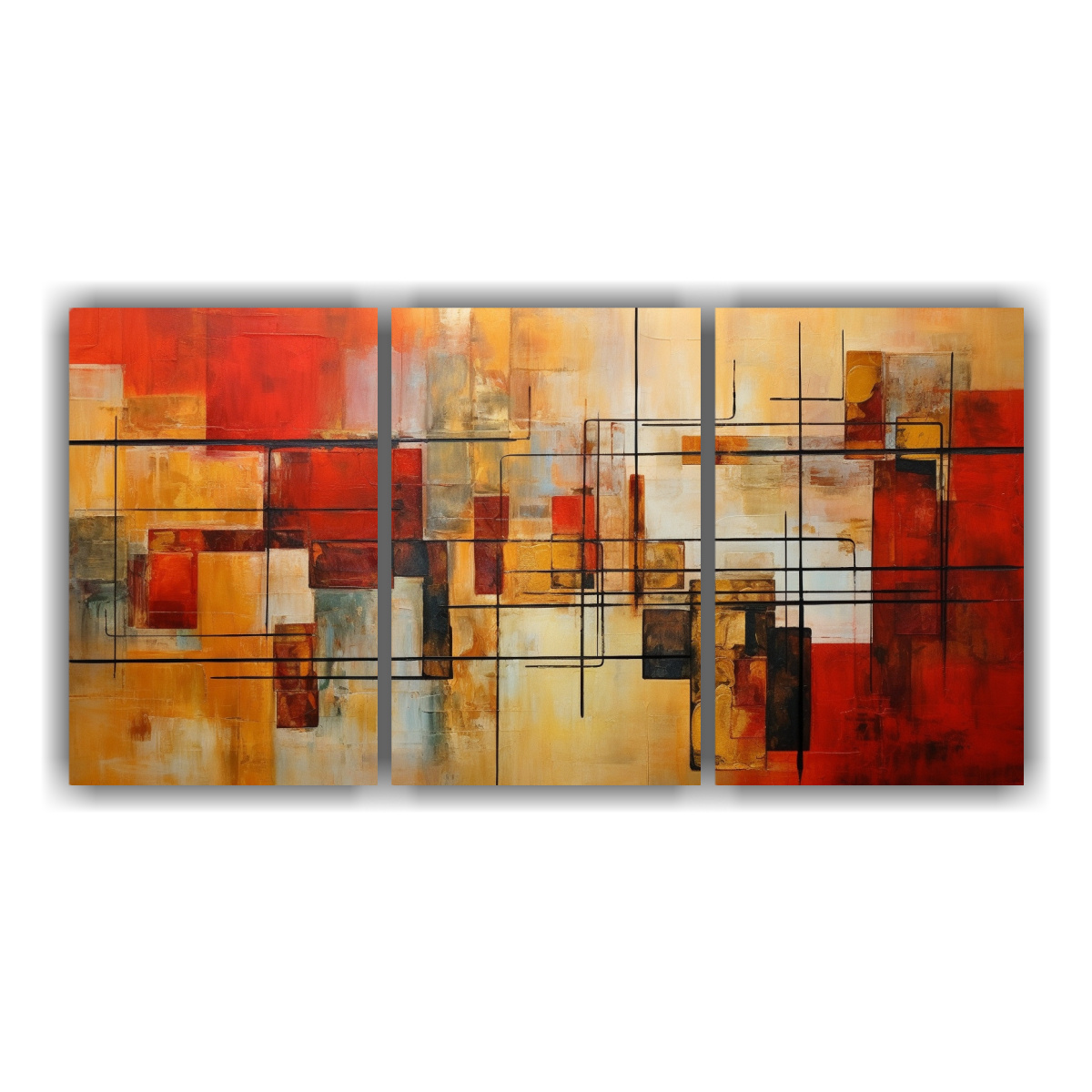 Set 3 Cuadros Colores Abstractos - DecoCuadros