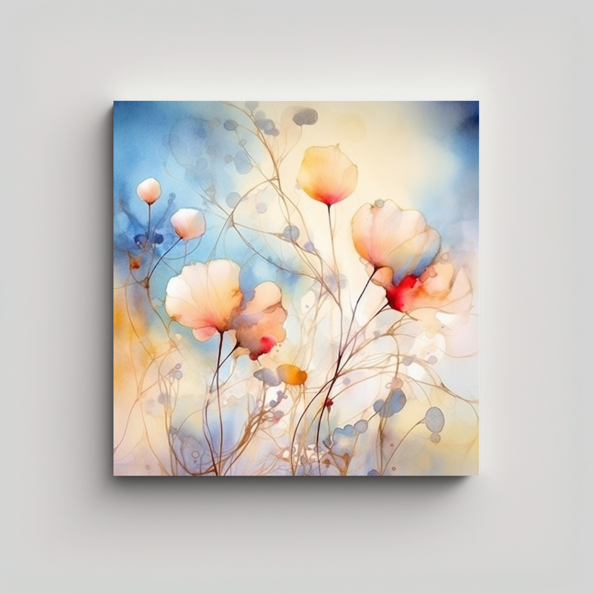 Lienzo Vanguardia Poder: Lienzo De Tela Con Acuarela Orgánica Delicada - Decocuadros