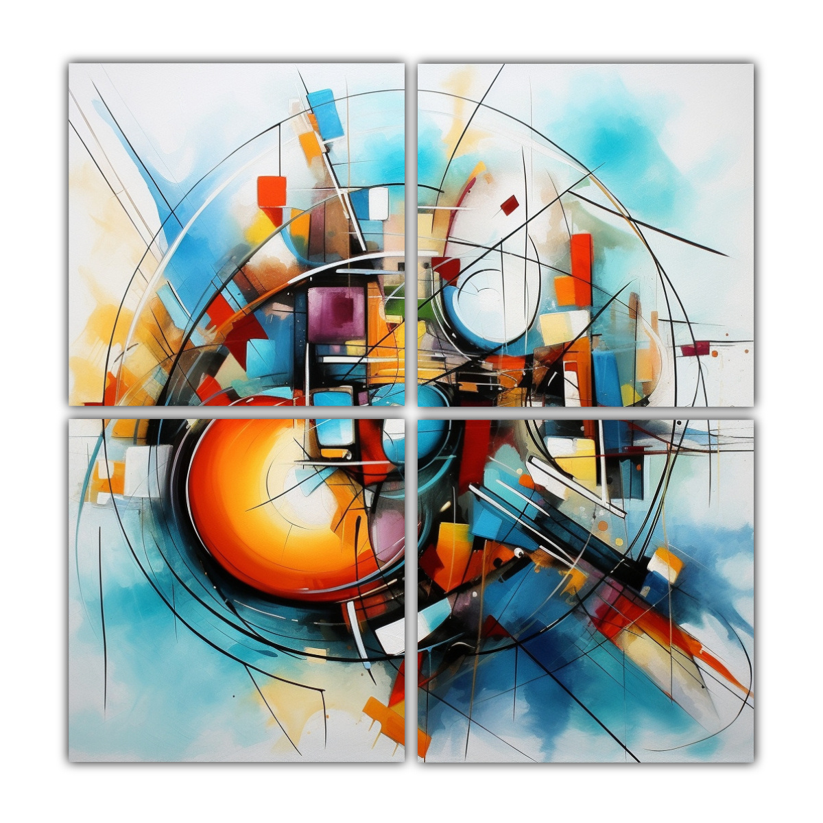 Cuadros Estilo Galería Época Para Decoración De Arte Abstracto ...