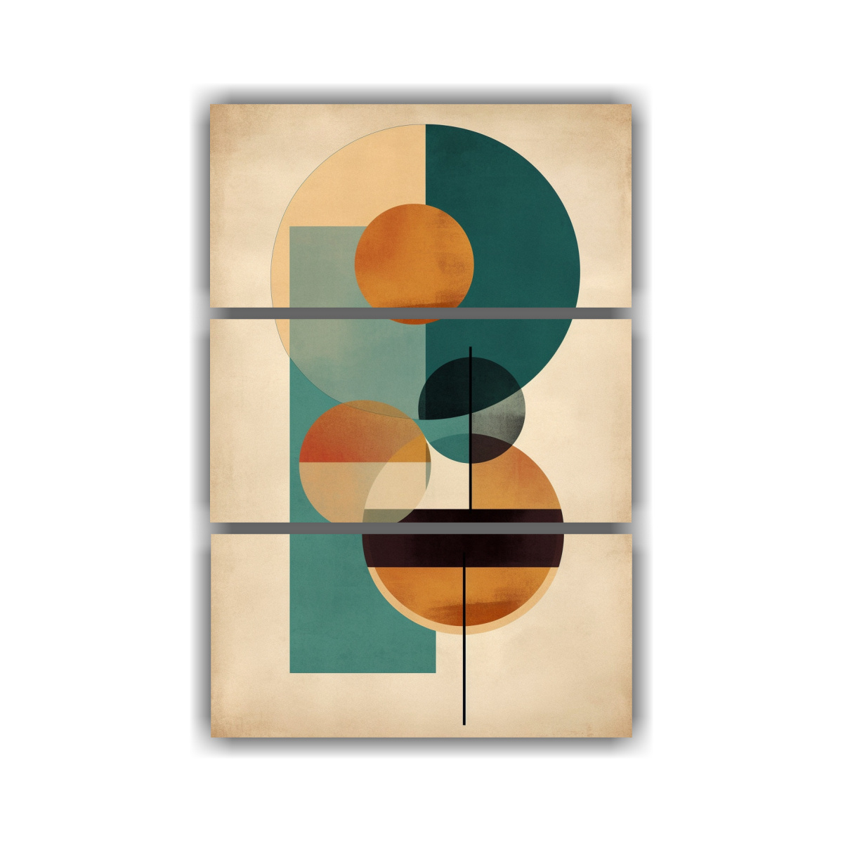 Cuadro Abstracto Inspirador Con Sol Y Formas Circulares - DecoCuadros