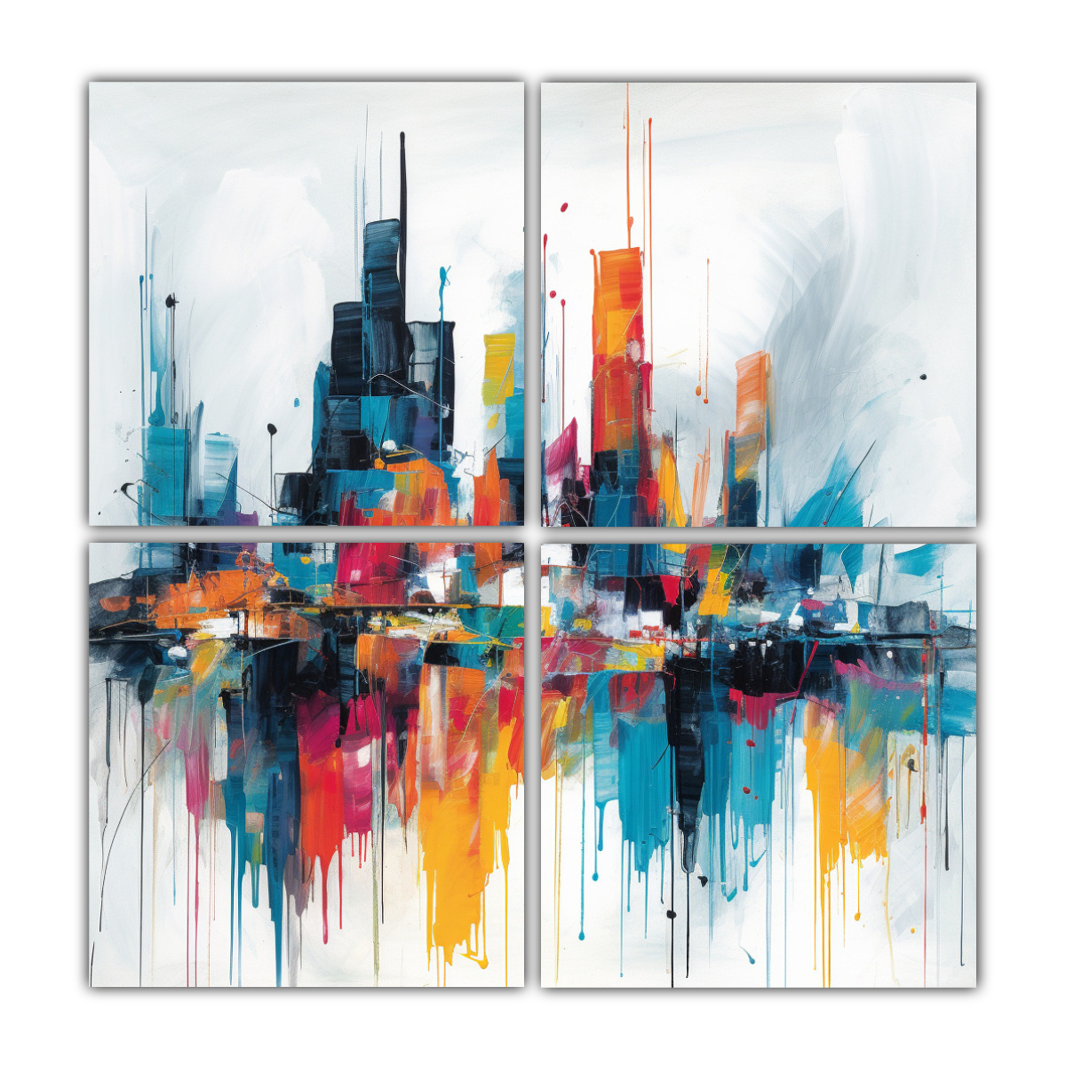 Cuadro Abstracto De Colores Para Decorar Tu Hogar - Decocuadros