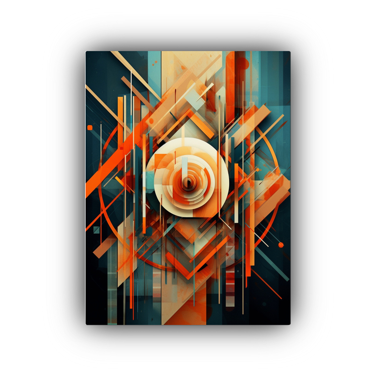 DecoCuadros - Cuadro Abstracto Geométrico En Alta Resolución