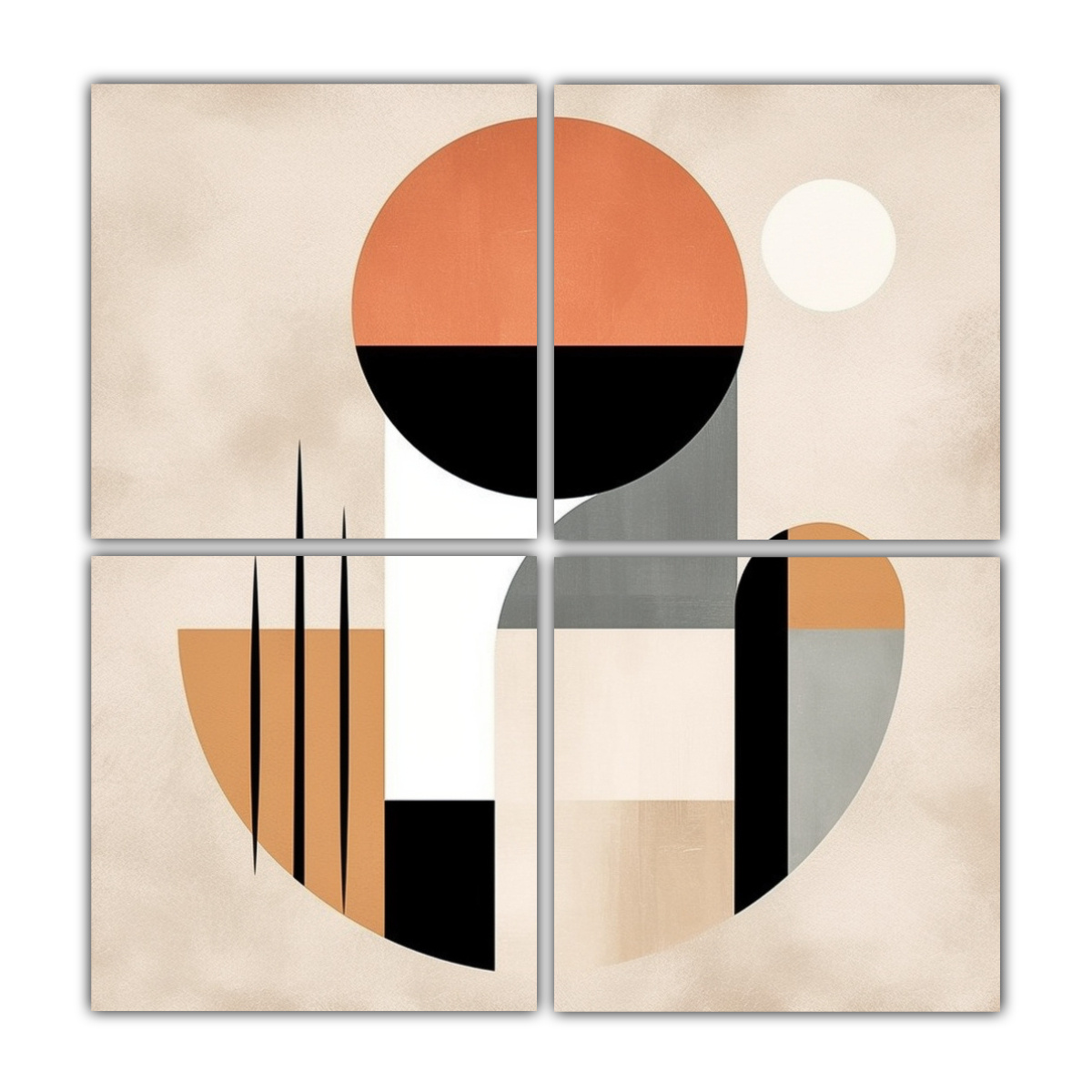 Cuadro Decorativo Abstracto Minimalista Luminoso Y Geométrico - Decocuadros