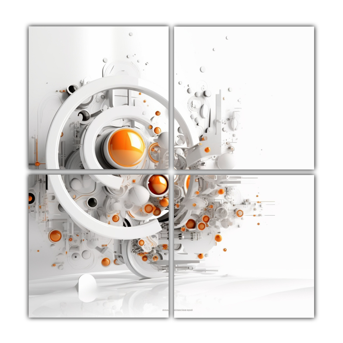 Arte Gráfico Abstracto Movimiento En Fondo Blanco - DecoCuadros