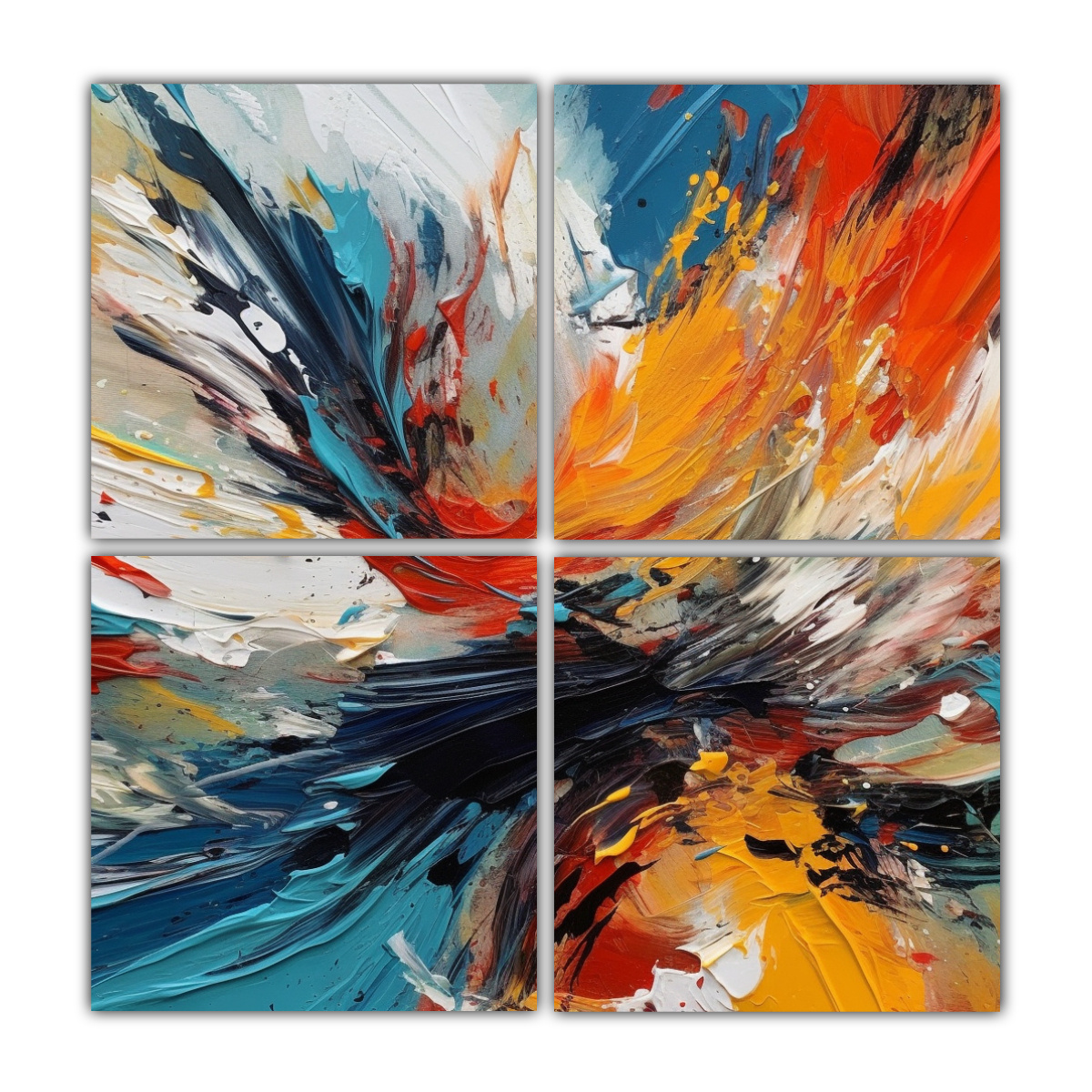 Cuadro Composiciones Acuarela Calidez - Arte Abstracto Expresionista ...