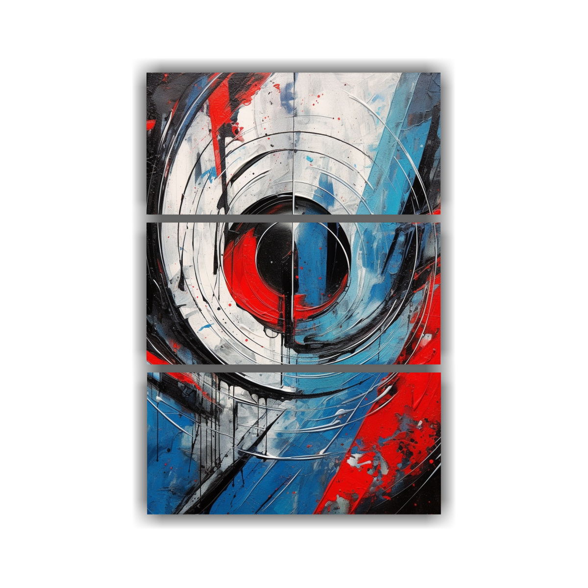 Conjunto 3 Composiciones Vintage Con Dibujo Abstracto Visual En Colores ...