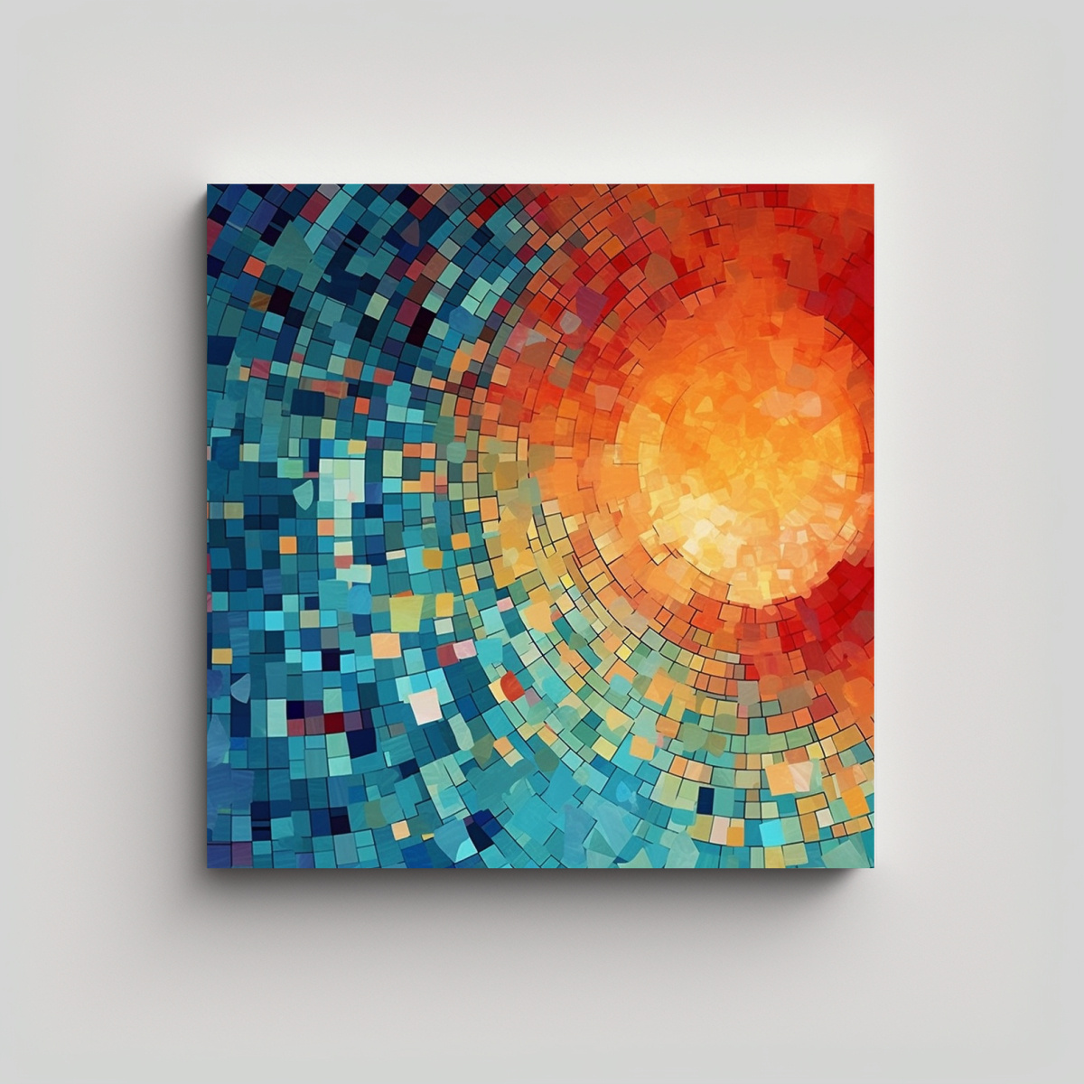 Crea Un Mosaico Digital Con Formas Geométricas Y Líneas Finas En ...