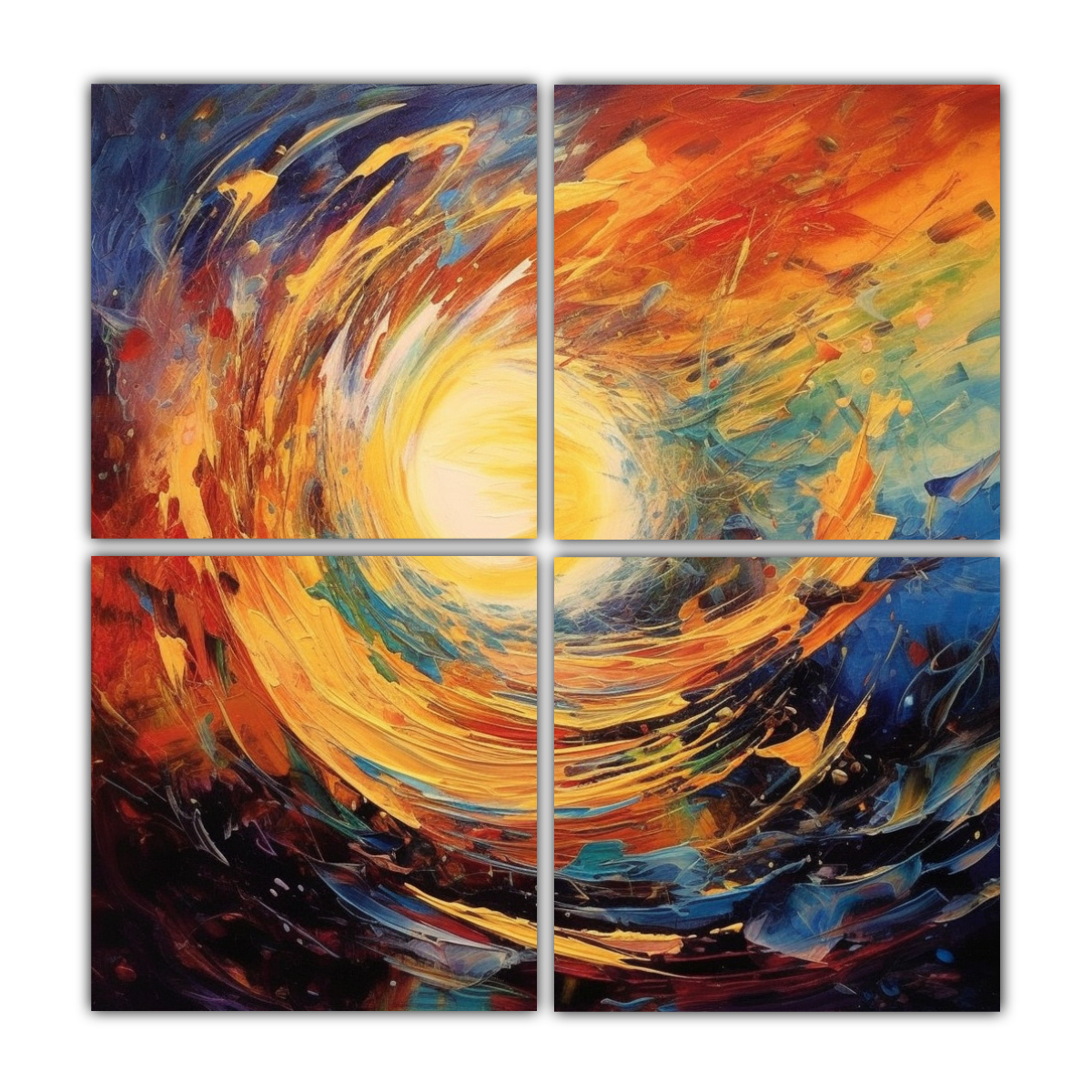 Cuadriptico Dibujo Interpre Equilibrio Visual De Génesis En El Principio - Decocuadros