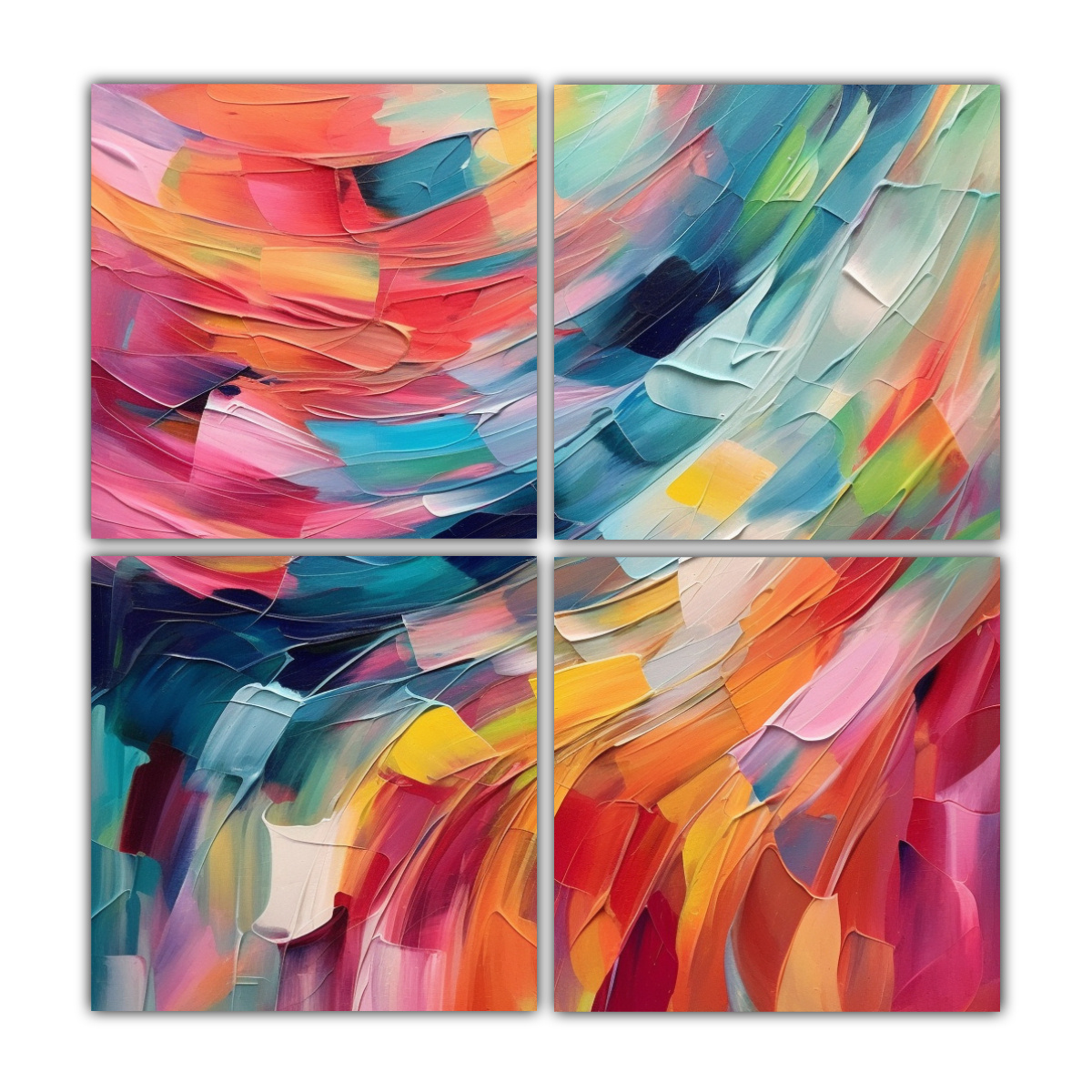 Cuadro Abstracto Alta Resolución De Colores - Compra Online En DecoCuadros