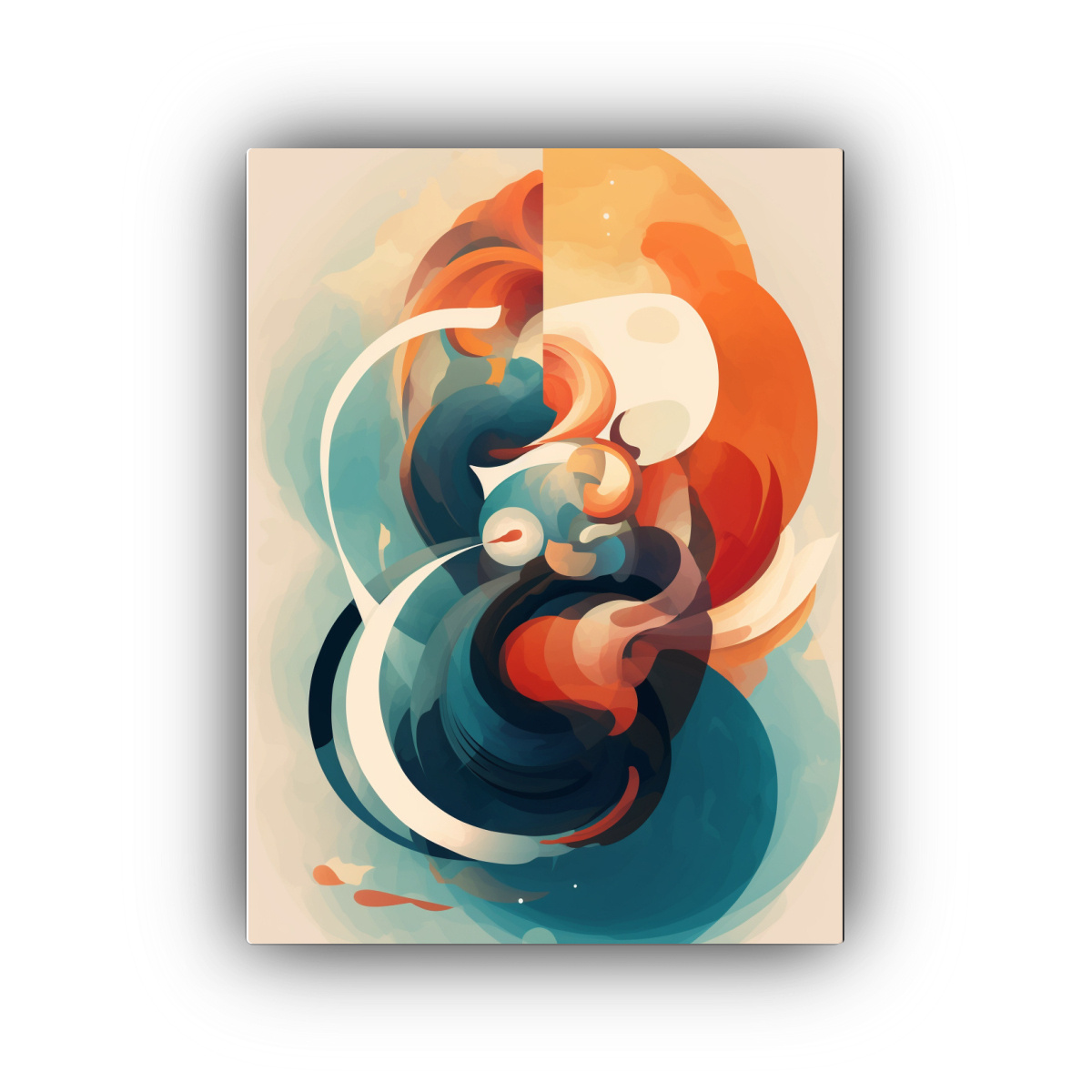 Cuadro Abstracto Brillante En Lienzo: Arte Contemporáneo Moderno - Decocuadros