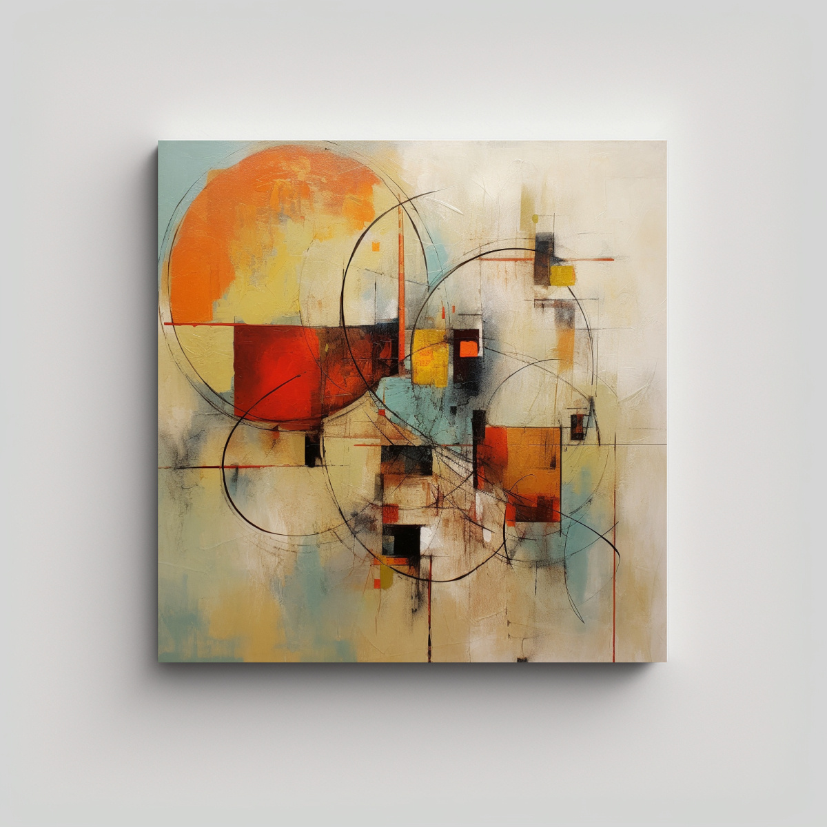 Cuadro Abstracto Con Innovador Movimiento En La Decoración De Pinturas - Decocuadros