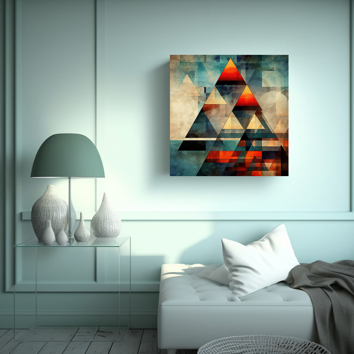Cuadro Abstracto Geométrico De Alta Calidad 4K - DecoCuadros