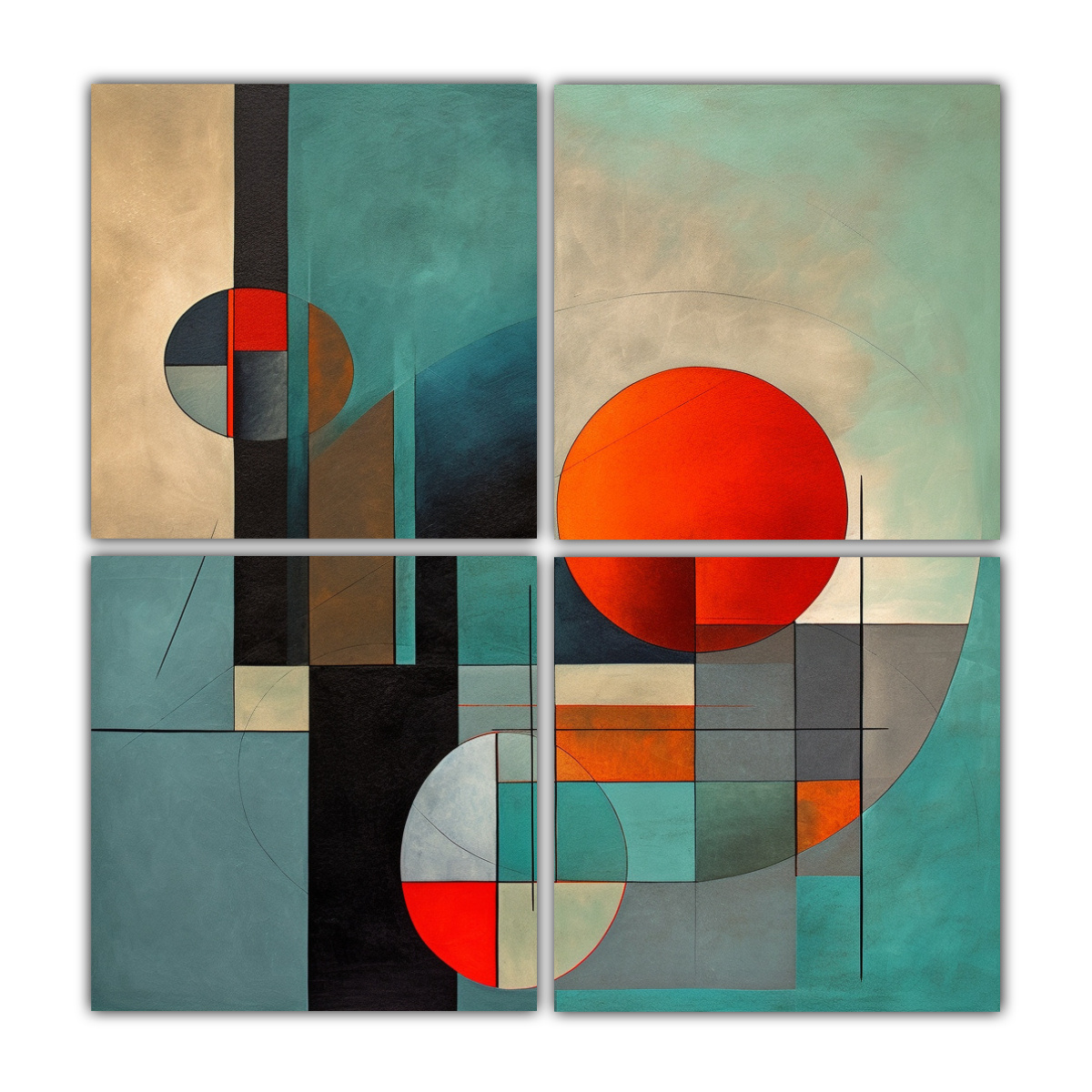 Cuadro Abstracto Geométrico Textura Calma - DecoCuadros