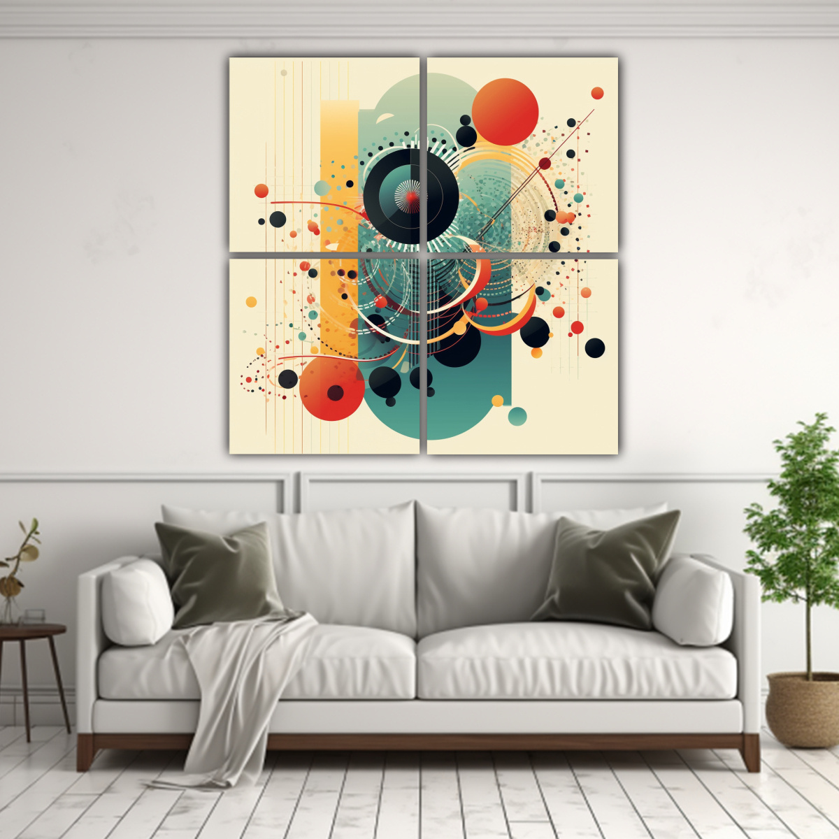 Cuadro Abstracto Simetría Arte Cinético En Lienzo - Compra Online - Decocuadros