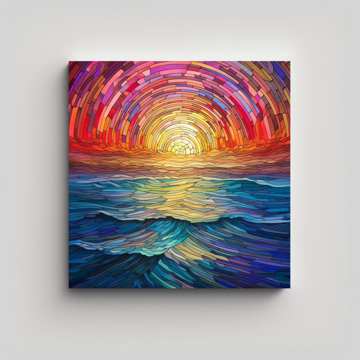 Cuadro Decorativo Espectacular Riqueza Visual Vidriera Con Calma Del ...