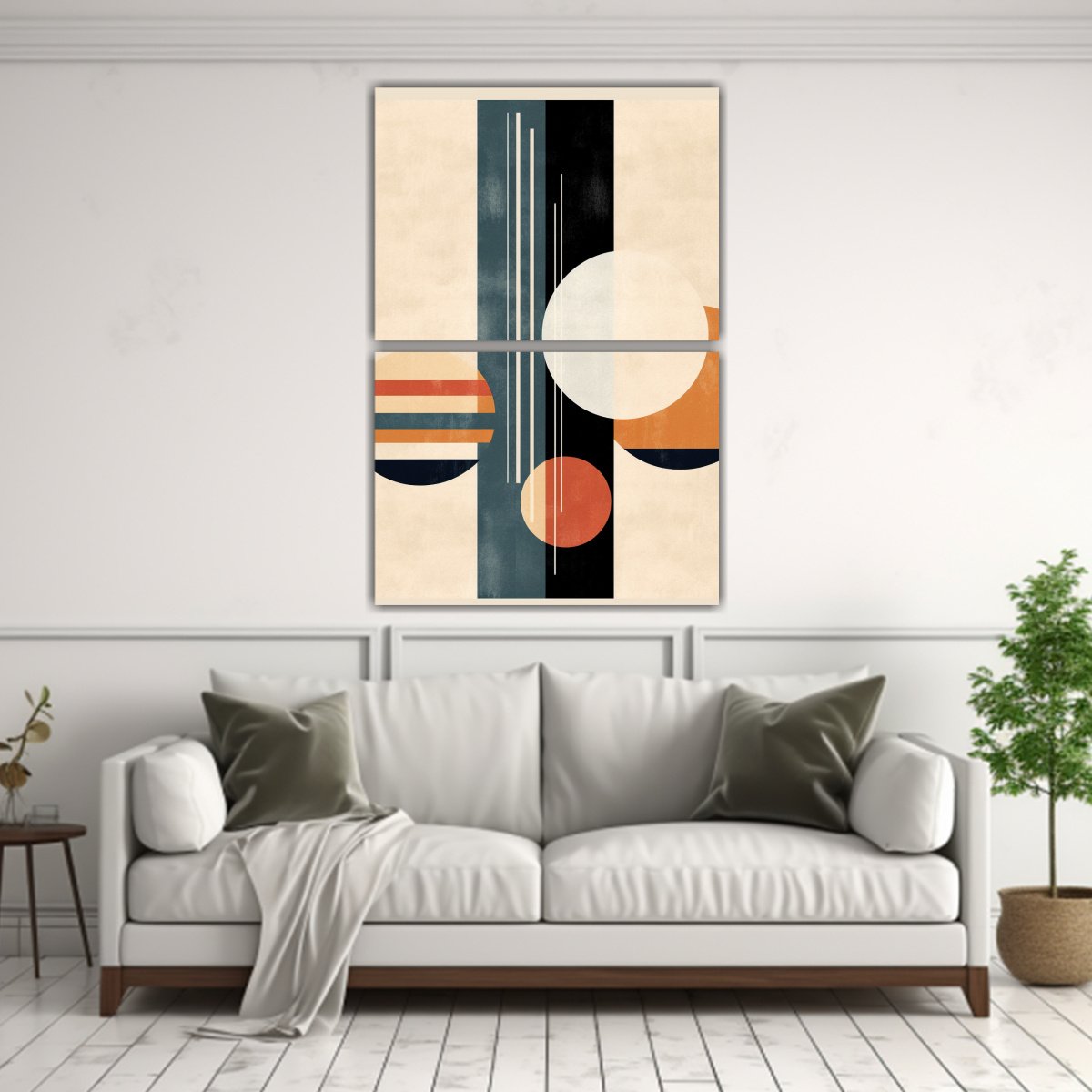 Cuadro Decorativo Minimalista Abstracto De Líneas Paralelas Finas ...