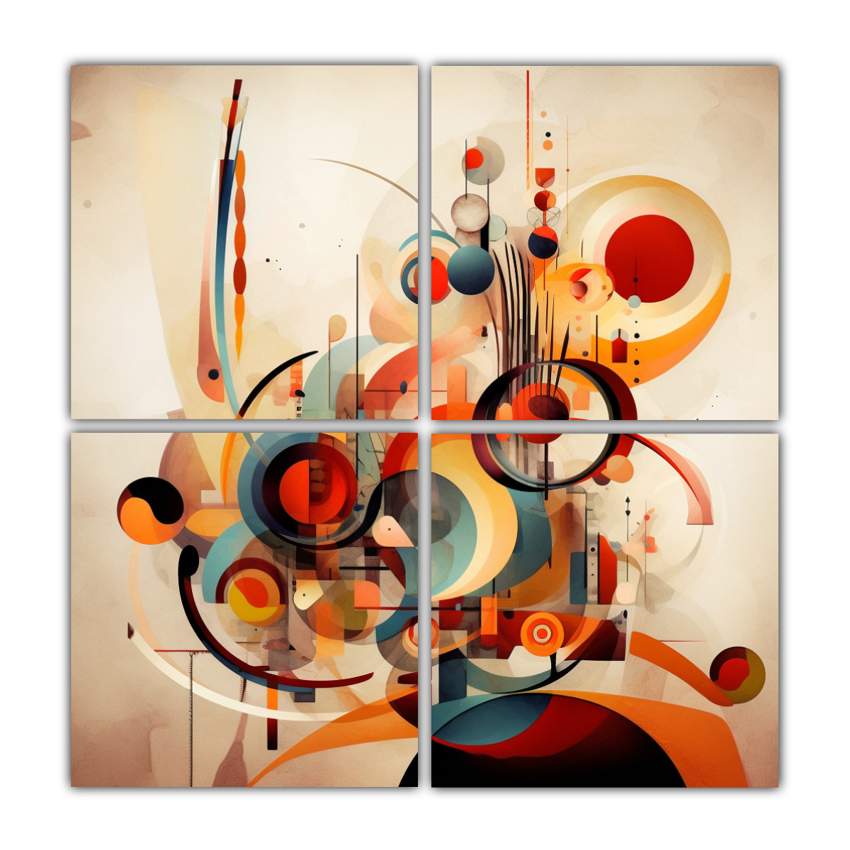 Cuadros Decorativos Abstractos Y Geométricos Con Patrones Simples Para ...