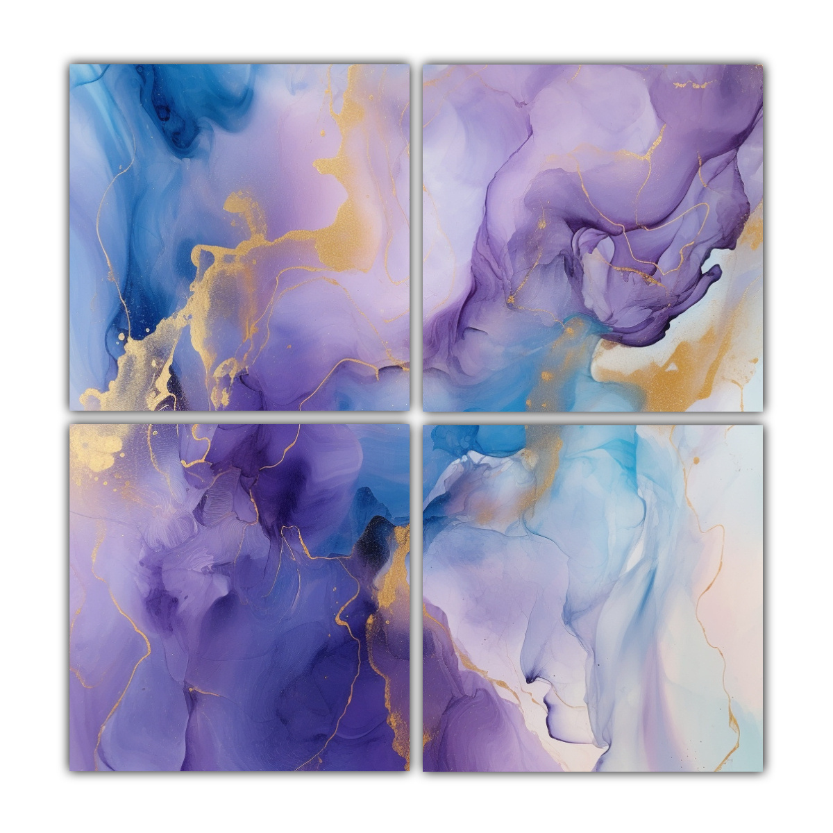 Cuadro Inspirador De Lienzo En Morado Y Azul - DecoCuadros