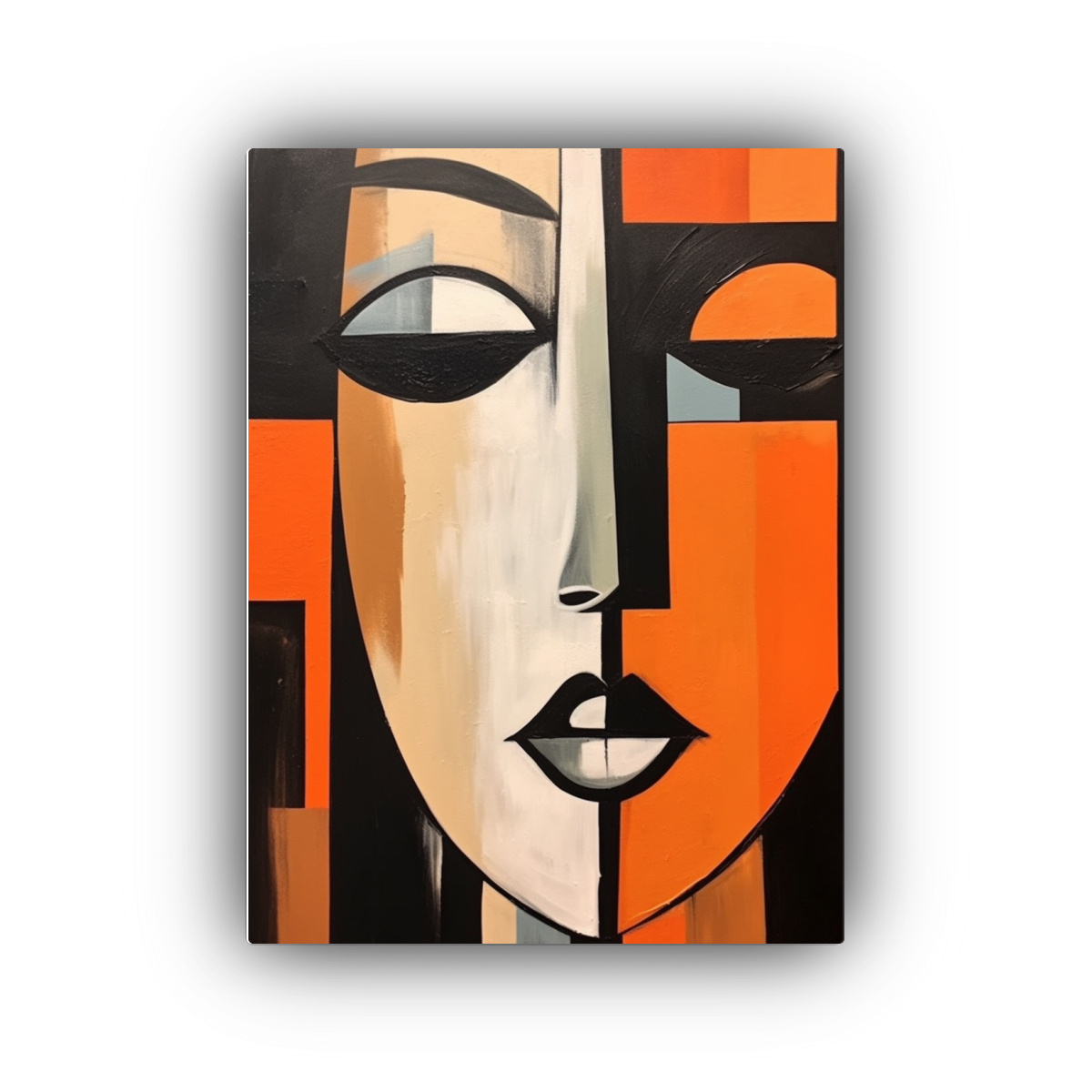 Cuadro Minimalista De Rostro En Estilo Galería Con Diseño De Fantasía ...