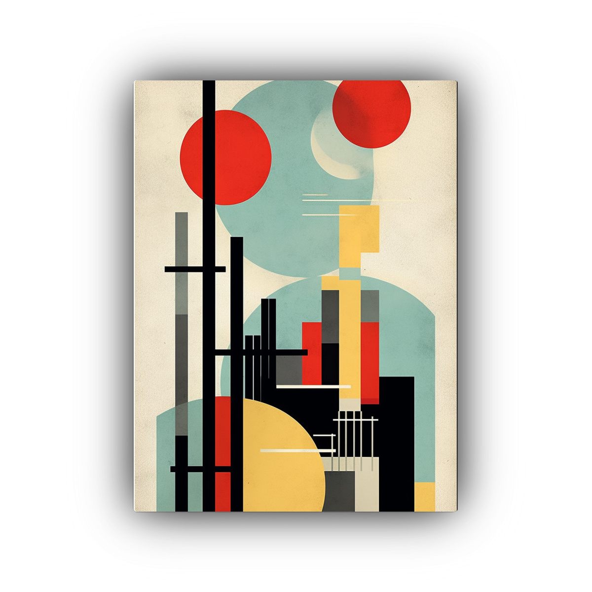 Cuadro Mural Moderno Inspirado En Bauhaus | DecoCuadros