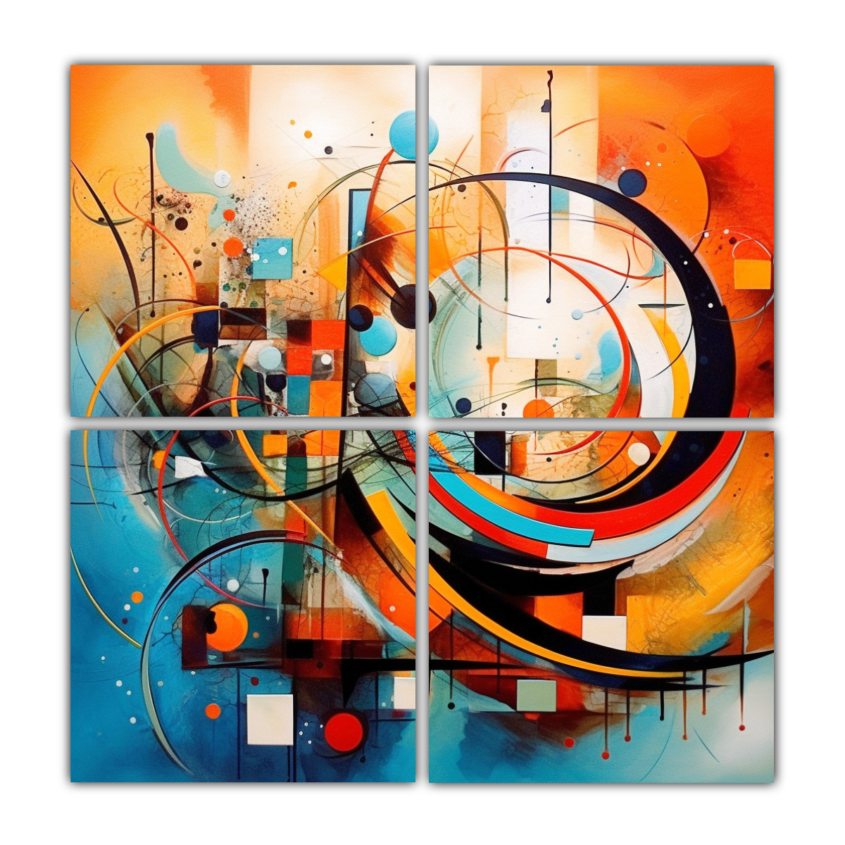 Cuadro Tela Sublimada Elegante Con Lienzo Decorativo Abstracto - DecoCuadros