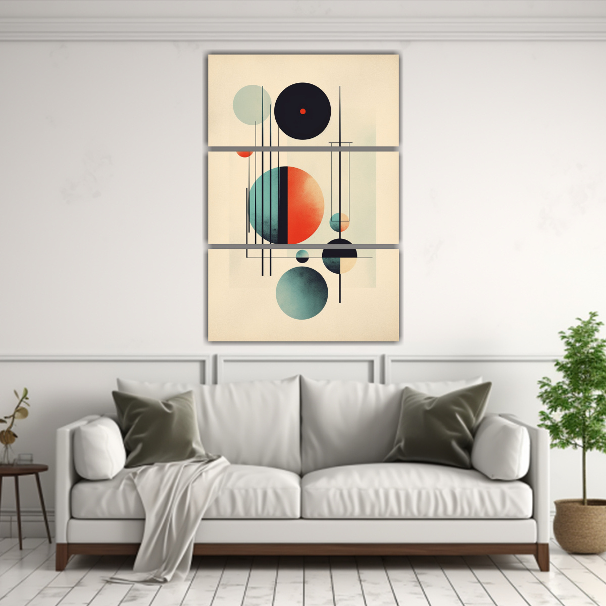 Cuadros Decorativos Minimalistas Con Formas Geométricas, Líneas Y ...