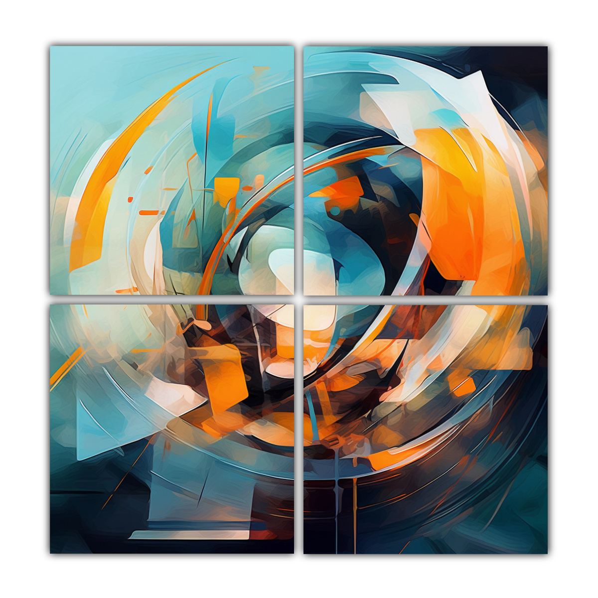 Cuatro Artes Cuadro Simple Abstracto Con Composición Dinámica: Arte ...