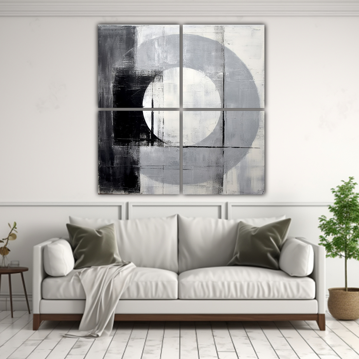 Cuadros Contemporáneos En Tonos Grises - DecoCuadros
