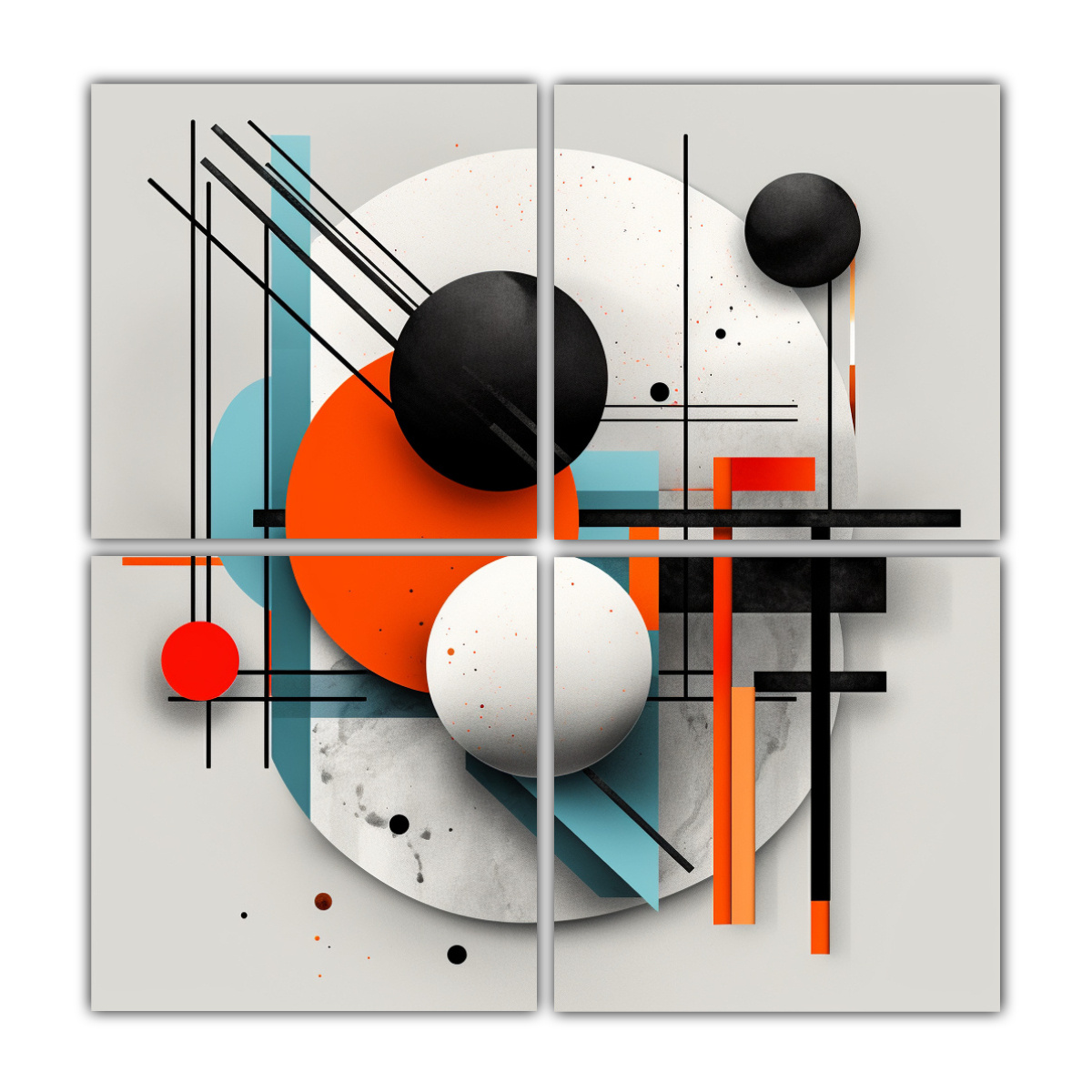 Cuadro De Decoración Geométrica Para Baño - DecoCuadros