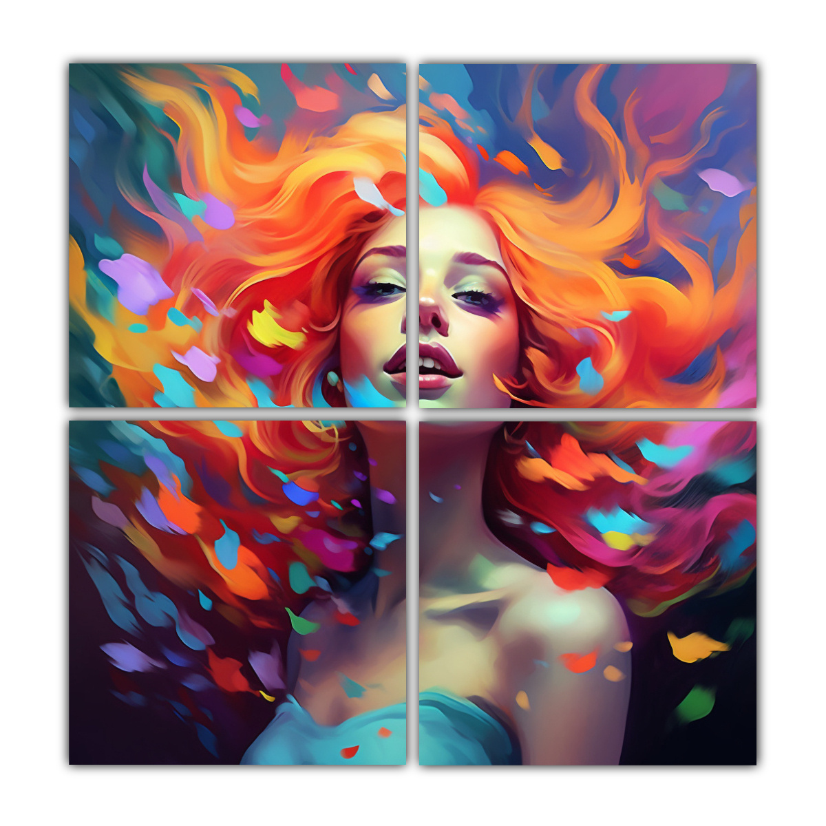 Cuatro Cuadros Cuadrado - Cuadros Decorativos Impresos En Tela De Alta ...