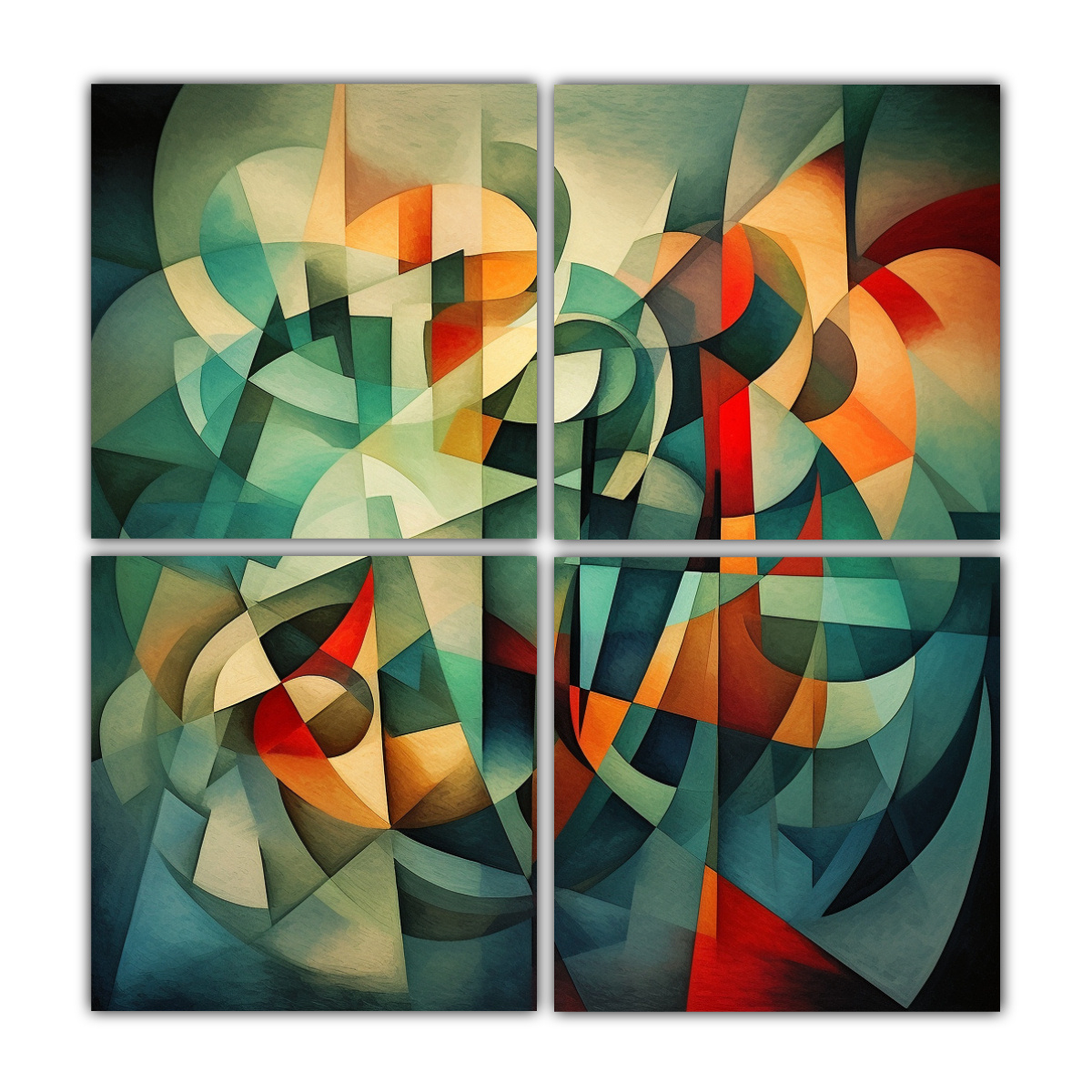 Cuatro Cuadros De Pared Lineales Aliyun 6989575054Cubismvine De Alta ...