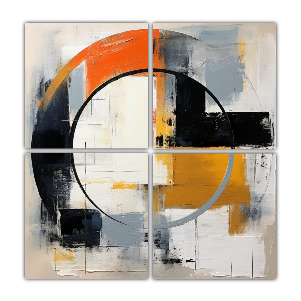Cuatro Cuadros Expresion Mural DecoCuadros Abstracto Minimalismo Sereno ...