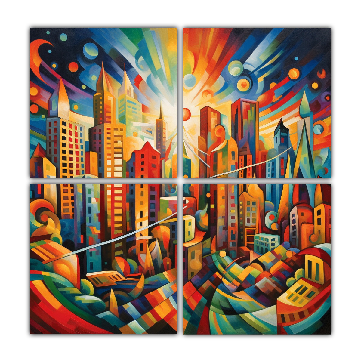 Cuadros Decorativos De Alta Calidad - Cuatro Lienzos De Tela Inspiración Profunda - Decocuadros