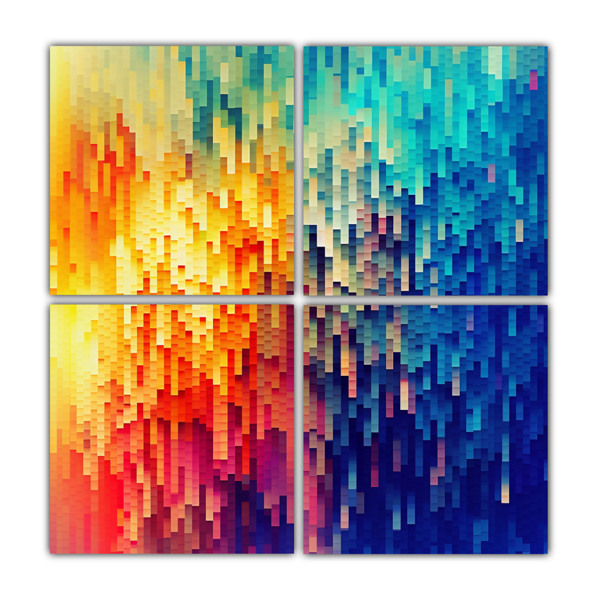 Compra Cuadros Decorativos Con Efecto Pixel Colorido En DecoCuadros