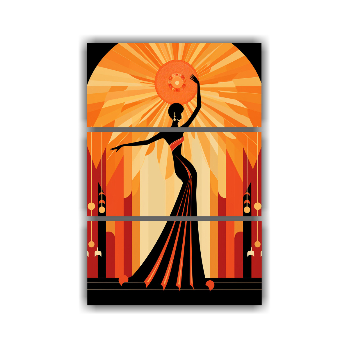 Descarga Arte De Pared Vintage Estilo Art Deco Set 3 Erte Print Mujer