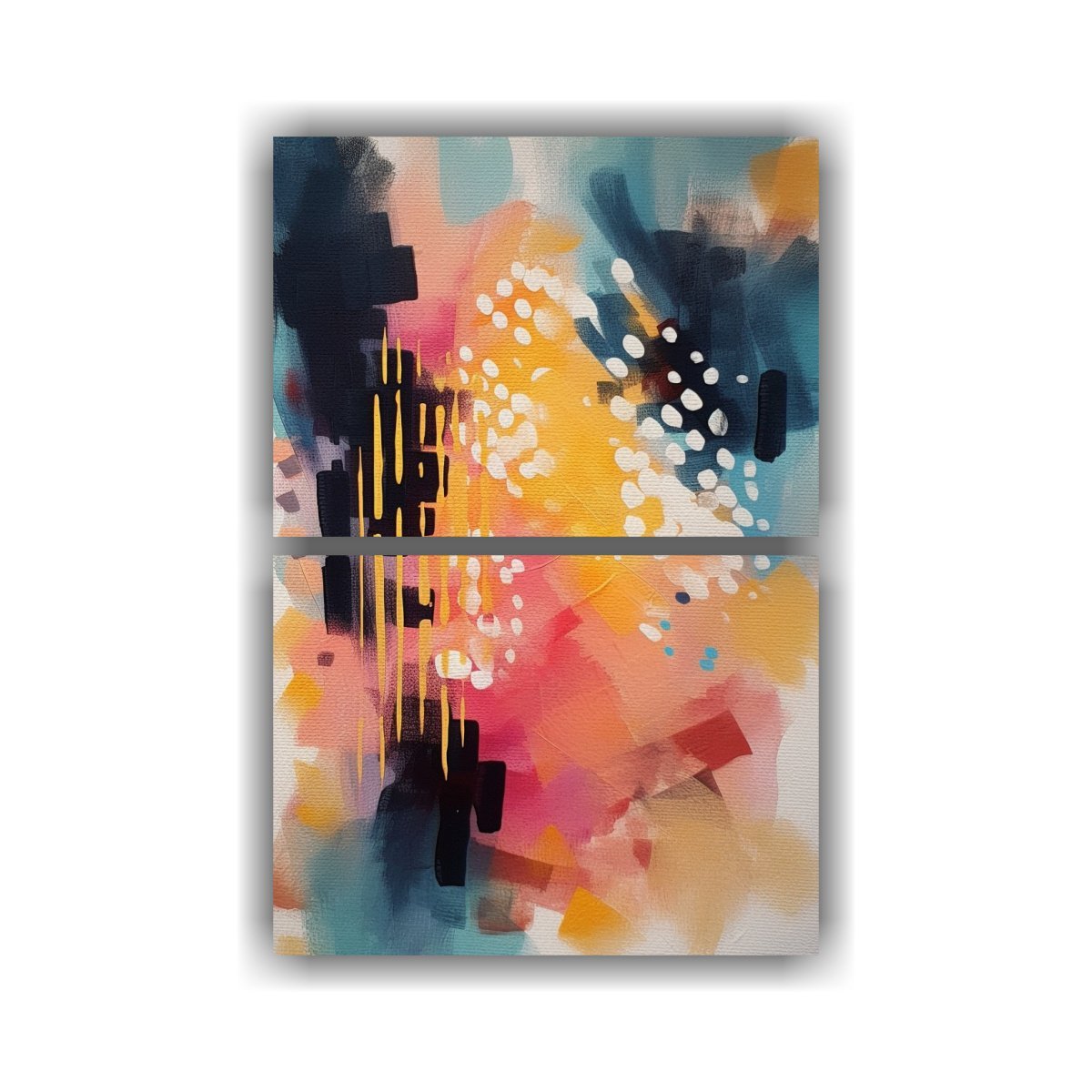 Dos Lienzos Finas Líneas Abstractas - Cuadros Decorativos - DecoCuadros