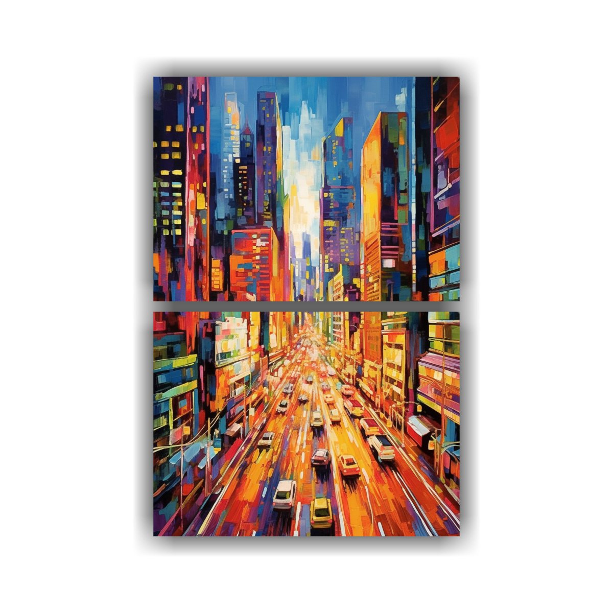 Dos Lienzos Minimalistas Para Una Decoración Vibrante - DecoCuadros