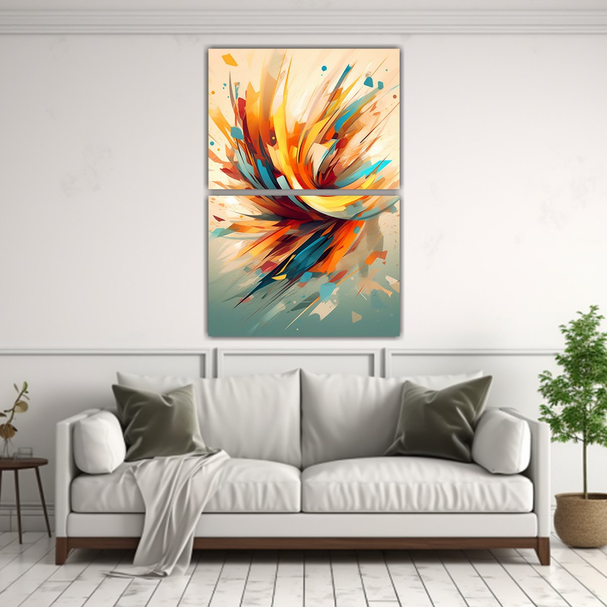 Impresiones De Arte Contemporáneo Abstracto En Formato Conjunto De 2 ...