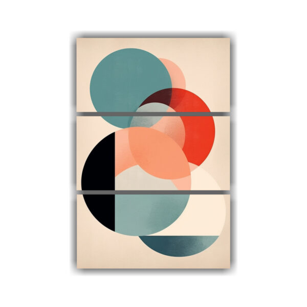 Lienzo De Arte Minimalista En Acuarela Con Simetría Y Colores Planos ...