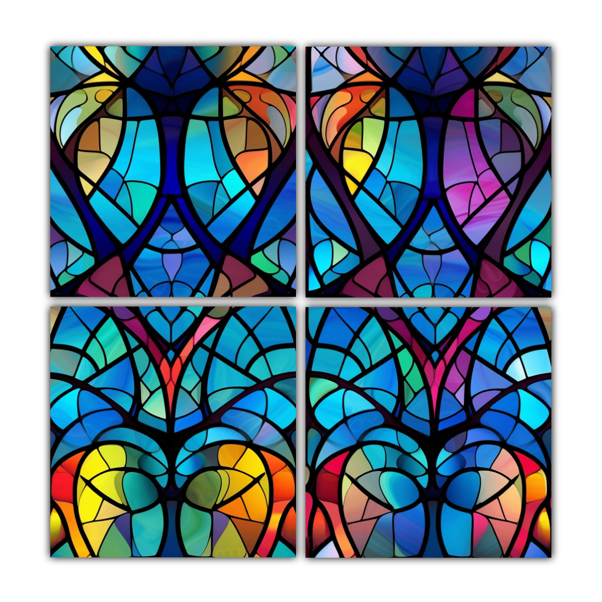 Lienzos De Forma Creativa Con Vitral - Cuadros Decorativos - Decocuadros