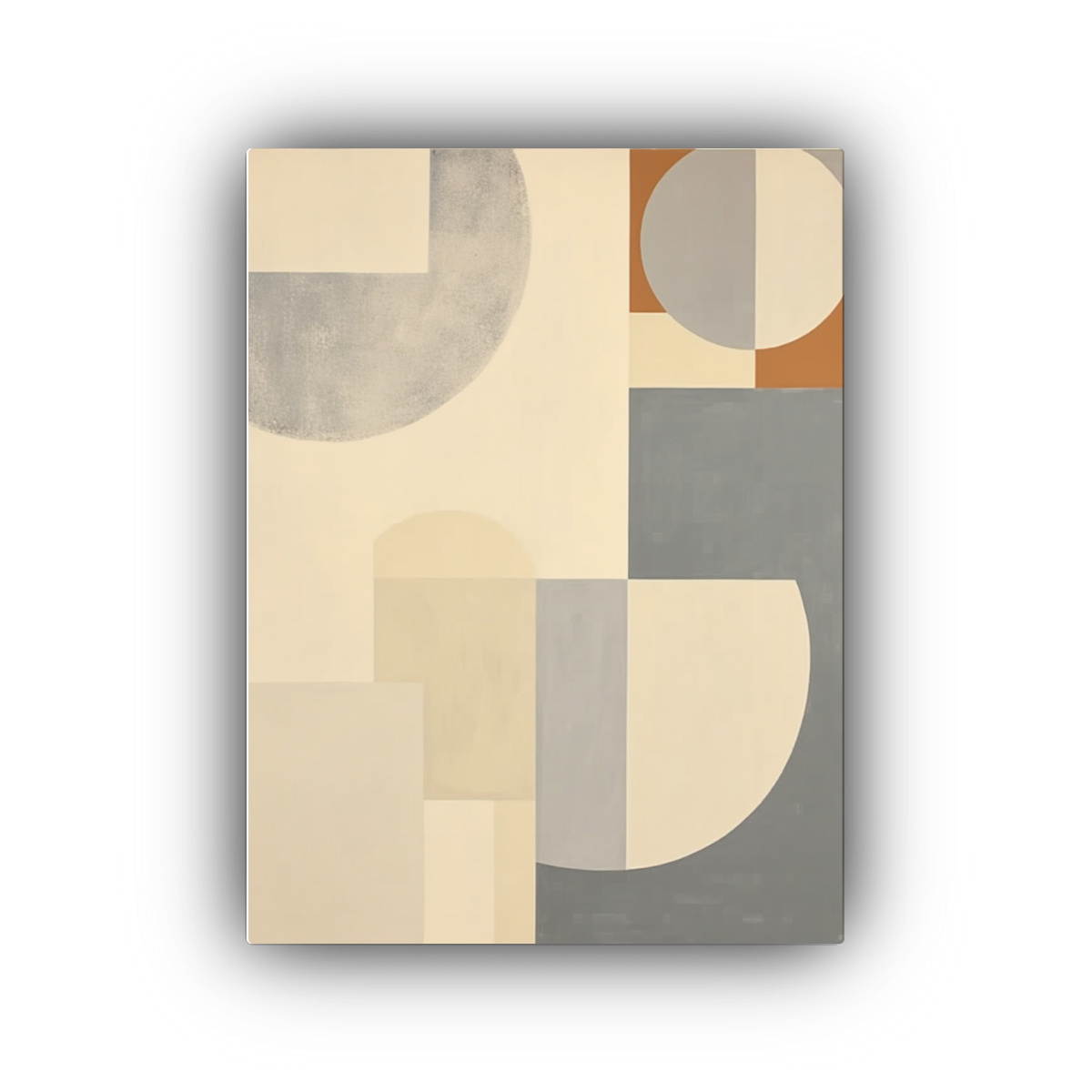 Cuadro Abstracto Con Formas Geométricas De Contraste En DecoCuadros