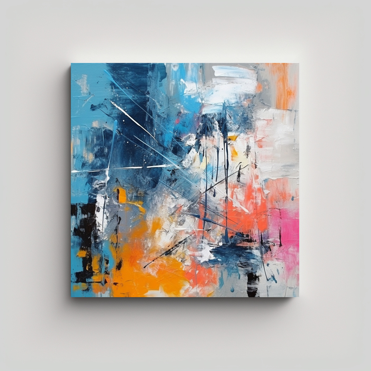 Pintura Abstracta Elegancia En Movimiento - Cuadros Decorativos - Decocuadros