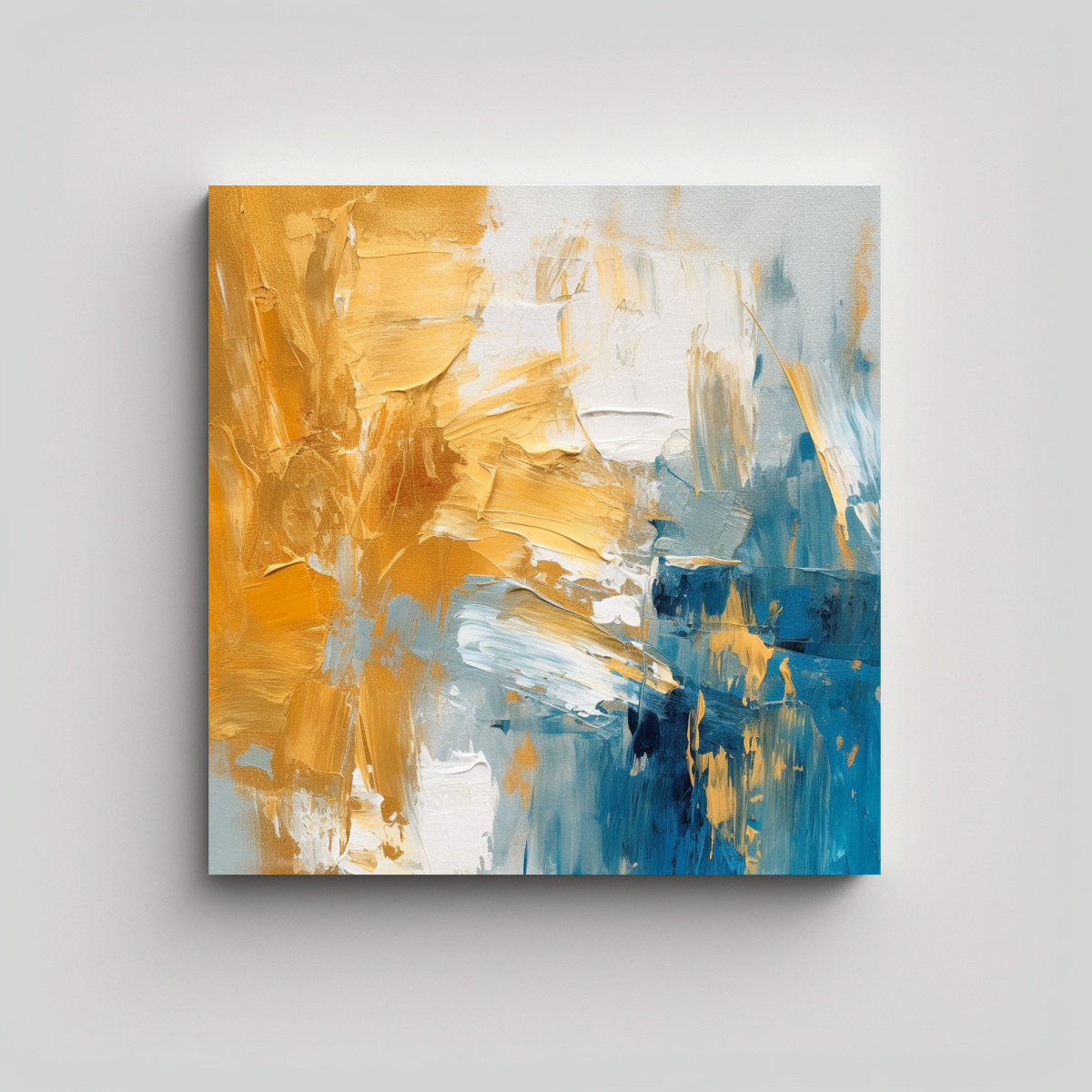 Cuadro Abstracto En Dorado Para Decoración De Pared - DecoCuadros