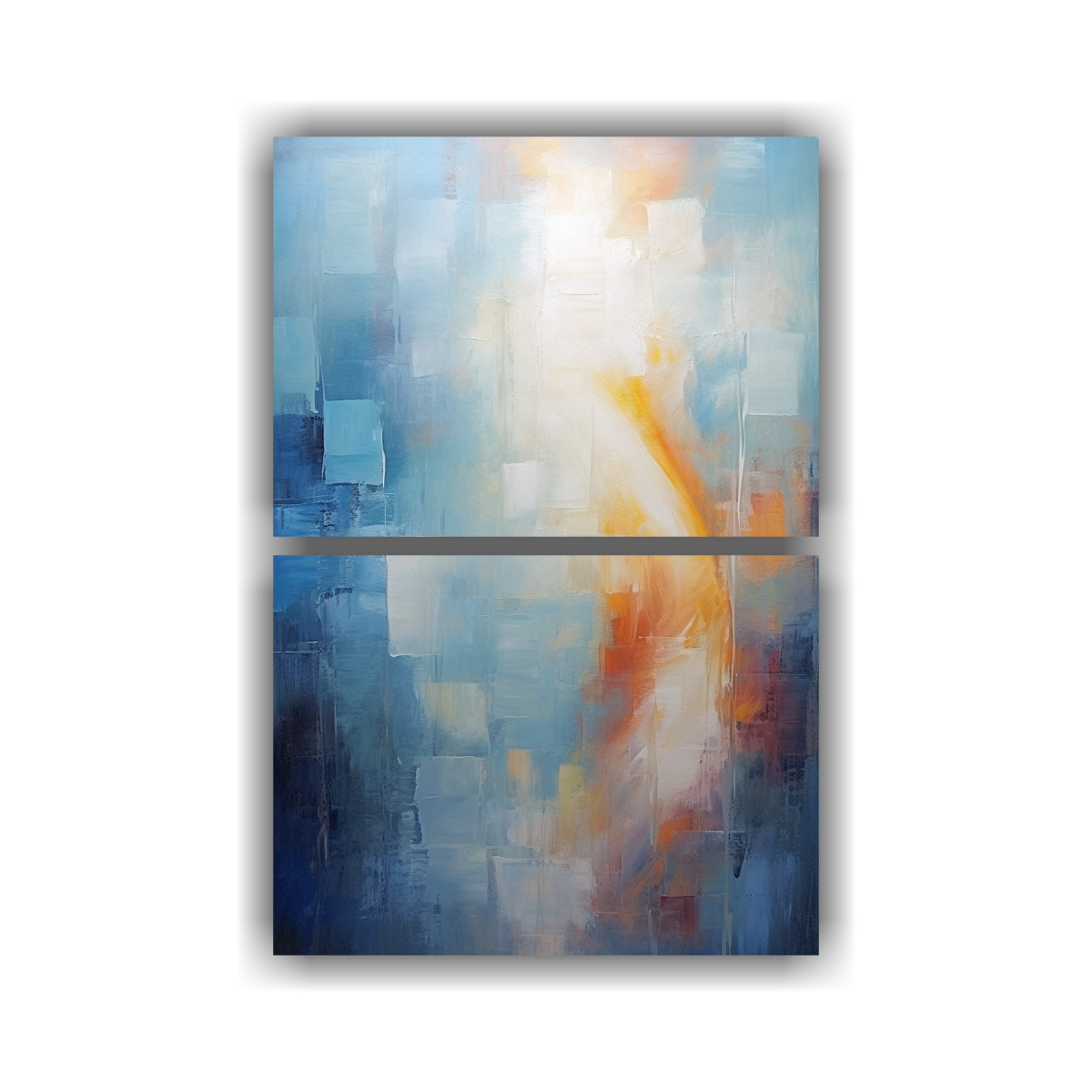 Cuadro De Pintura Al Estilo óleo Vintage Abstracta Con Trazos Amplios Y Textura Mágica - Decocuadros