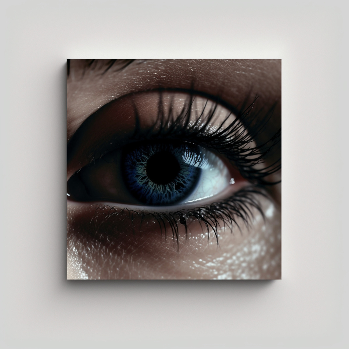 Cuadro Decorativo De Mirada Gótica En Primer Plano Con Movimiento Y ...
