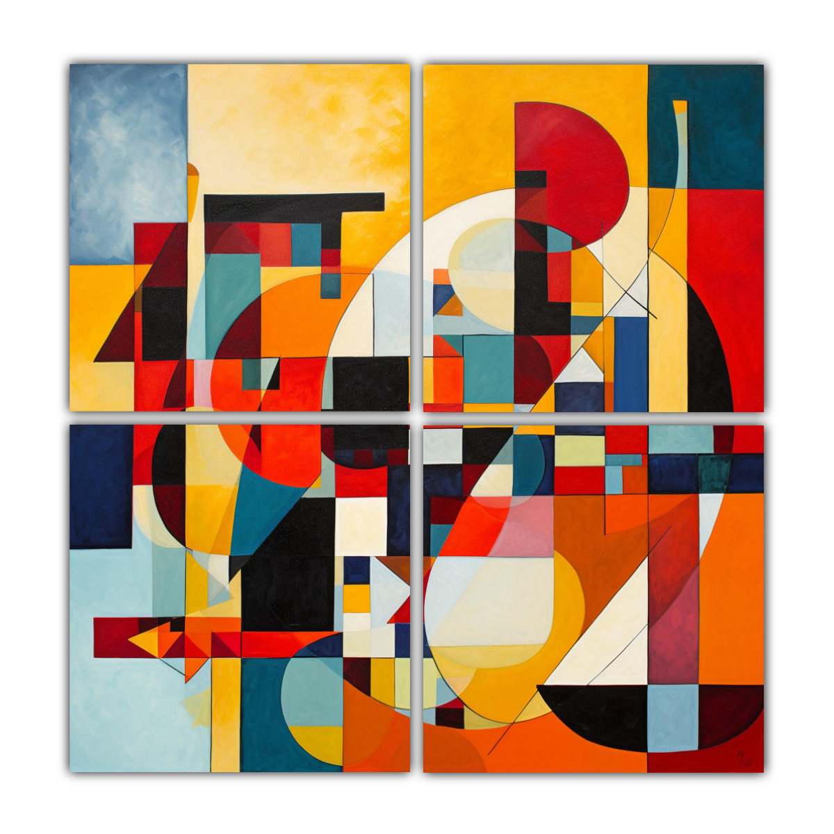 Pintura Leipzig N Decor - Arte Simétrico Inspirador - Decocuadros