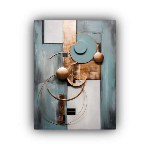 Cuadro Decorativo Minimalista De Arte Moderno En Tonos Gris Azulado ...